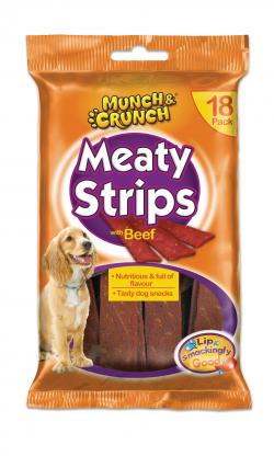 MEATY STRIPS WITH BEEF - 18 STRIPS